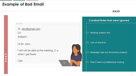 Example Of Bad Email In Business Writing Training Ppt Presentation