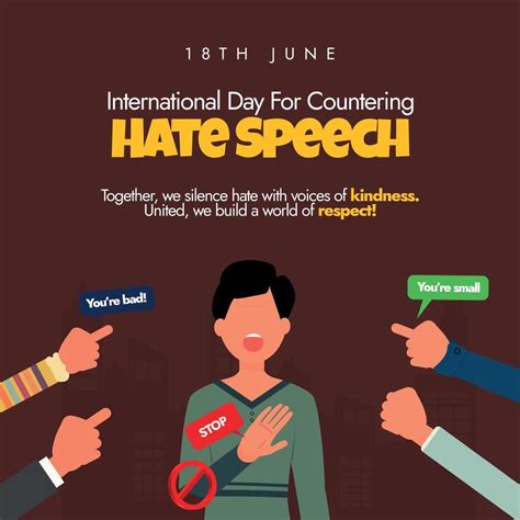 International Day For Countering Hate Speech Th June Countering Hate Speech Day Awareness