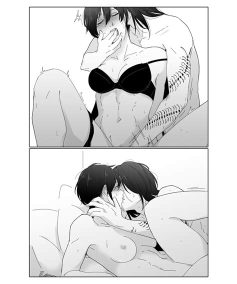 Mikasa Ackerman And Eren Yeager Shingeki No Kyojin Drawn By Hanpetos