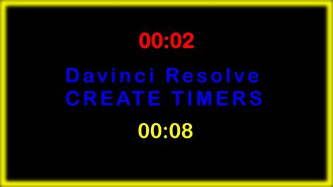 Create Timers In Davinci Resolve Youtube