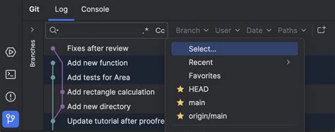 Manage Git Branches Intellij Idea Documentation