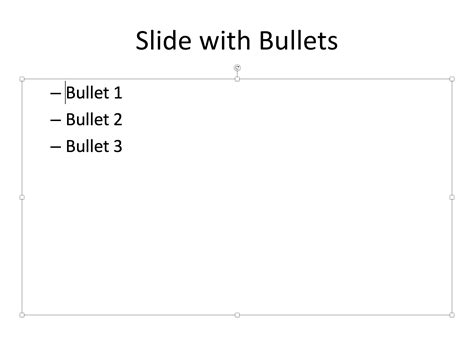 powerpoint output bullet points are rendered as indented to level 2