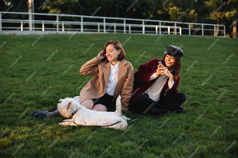 Premium Photo Portrait Of Two Beautiful Smiling Girls