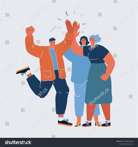 남자와 여자의 만화 벡터 삽화는 다섯 스톡 벡터로열티 프리 2109263369 Shutterstock