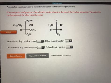solved assign r or s configuration to each chirality center