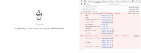erpnext setup not completing on vm setup frappe forum