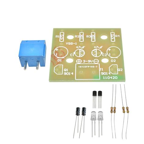 Diy Kit 5mm Led Simple Flash Light Circuit Simple Flashing Leds Circuit Board Kits Electronic