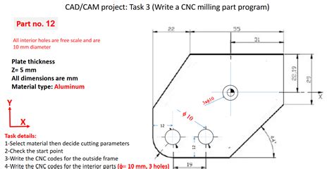 Solved Cadcam Project Task 3 Write A Cnc Milling Part