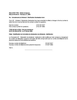 Fillable Online Amendments To Dividend Distribution Declaration Form Fax Email Print PdfFiller