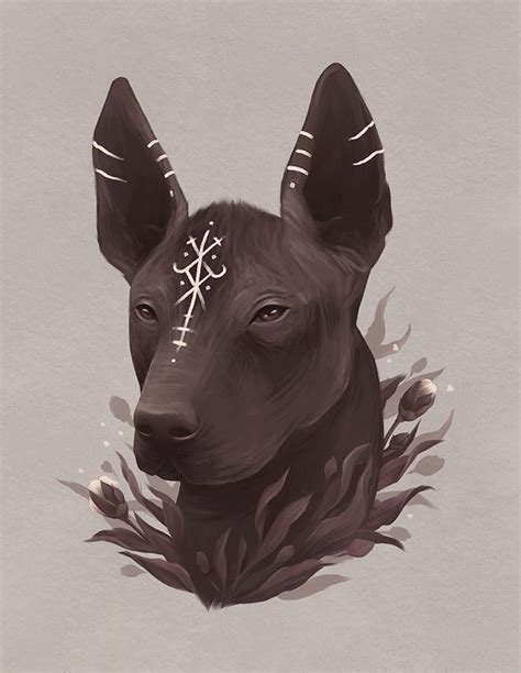 Xolo Art Print By Imogen Oh Xoloitzcuintli Aztec Art Mayan Art