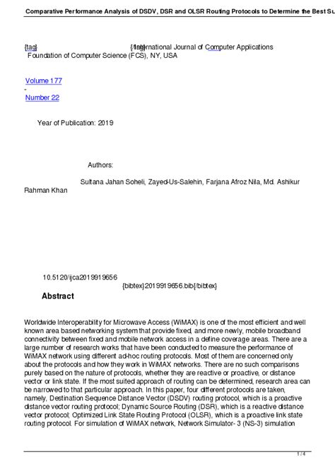 Pdf Comparative Performance Analysis Of Dsdv Dsr And Olsr Routing Protocols To Determine The