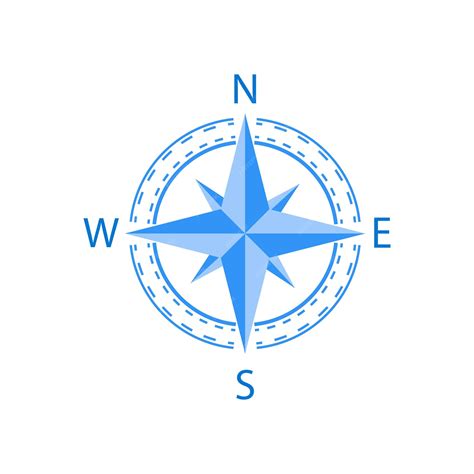 Premium Vector Compass Rose Showing North South East And West Vector
