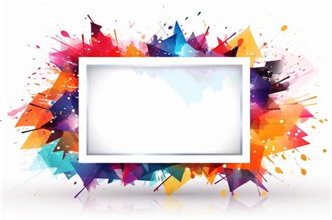 Premium Photo Abstract Colorful Circular Blank Frame Design