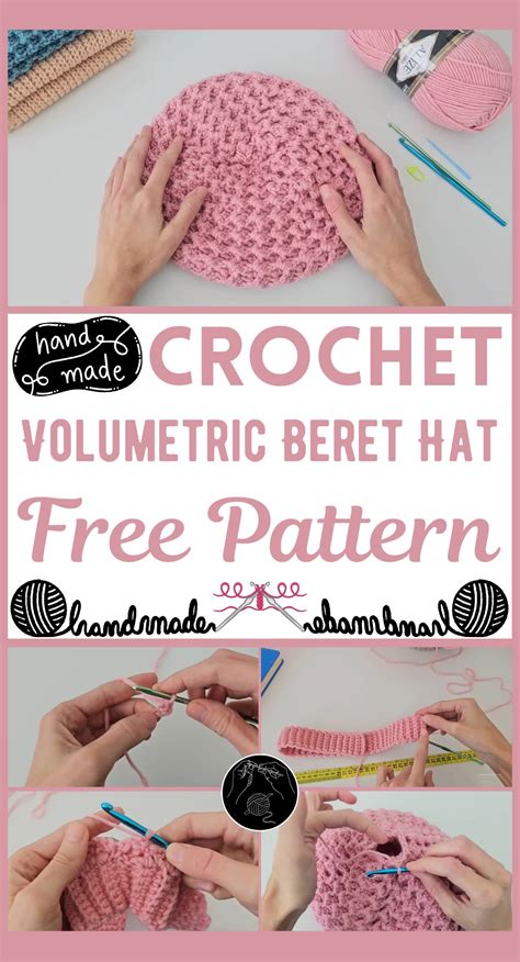 Easy To Make Crochet Volumetric Beret Hat Pattern For Any Size