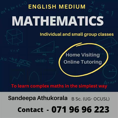 English Medium Mathematics For Local And London Syllabus Mathematics Ol Grade 6 11 Gampaha