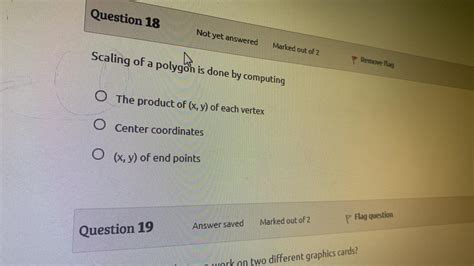 Solved Question Not Yet Answered Scaling Of A Polygon Is Chegg