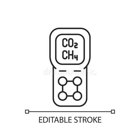 Gas Detector Linear Icon Stock Vector Illustration Of Danger