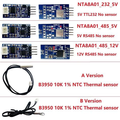 Rs485 Ttl Rs232 Temperature Sensor Converter Module For 10k 3950 Ntc T