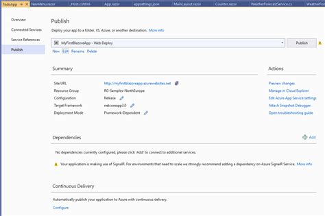 The Code Blogger App Service Publish 3