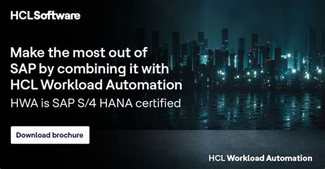 Manish Tiwari On Linkedin Hcl Workload Automation Sap Brochure