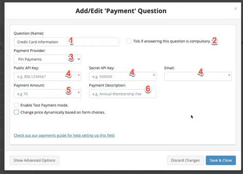 Take Payments On Your Form With Pin Payments Snapforms Resources And Faqs