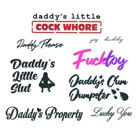 Daddys Girl Temporary Tattoo Setsexy Tattoosfetish Bdsm