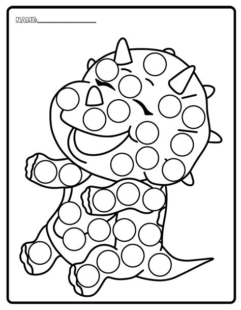 Dot Art Coloring Pages Printable Step By Step