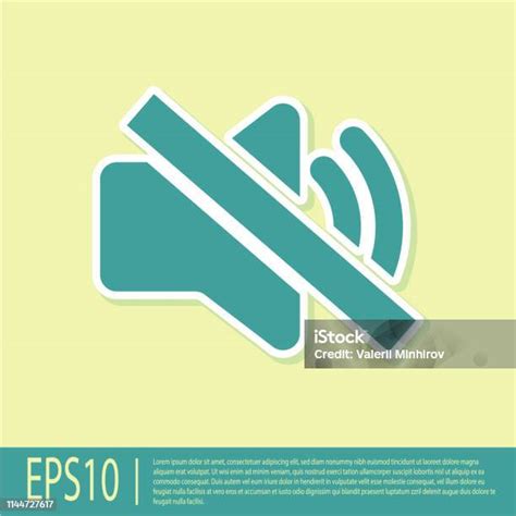 녹색 스피커 음소거 아이콘 노란색 배경에 고립입니다 소리 아이콘이 없습니다 볼륨 끄기 기호입니다 평면 디자인입니다 벡터 일러스트 0명에 대한 스톡 벡터 아트 및 기타 이미지