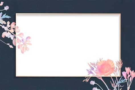 Free Vector Blank Floral Square Frame