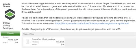 Vuforia Objecttarget识别运行时报错 技术问答 Unity官方开发者社区