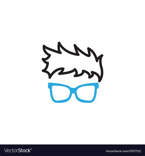 Geek Glasses Graphic Design Template Isolated Vector Image