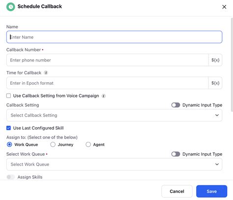 ‎callback Settings Sprinklr Help Center
