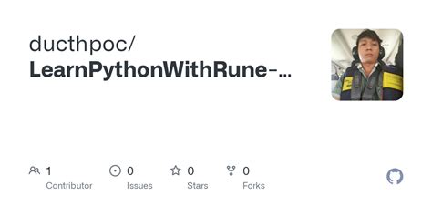 Github Ducthpoclearnpythonwithrune Learnpython Main Files
