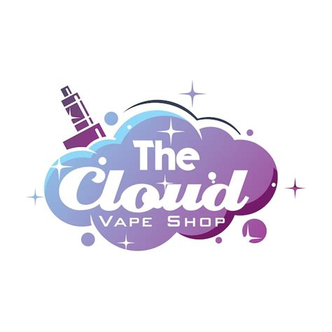 Premium Vector Vape Logo With Rainbow Smoke