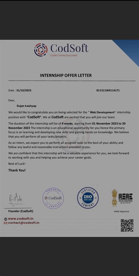 Sujan Kashyap On Linkedin Im Happy To Share That Ive Obtained A New Certification Internship