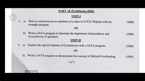 Oop Through Java 2nd Btech 1st Semester Set 2 Jntuk R23 Autonomous Cse It Youtube