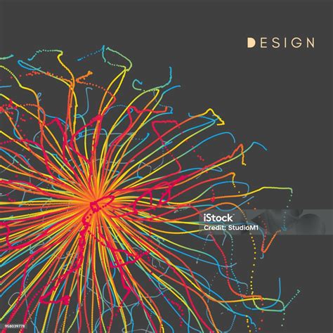 추상 과학 또는 기술 배경 동적 입자 배열입니다 벡터 일러스트입니다 3차원 형태에 대한 스톡 벡터 아트 및 기타 이미지 3차원 형태 가능성 가리기 Istock