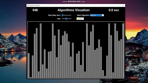 Merge Sort Algorithm Visualization Using Python3 And Tkinter Youtube