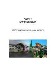 Incremental Analysis Pdf CHAPTER 7 INCREMENTAL ANALYSIS REFERENCE