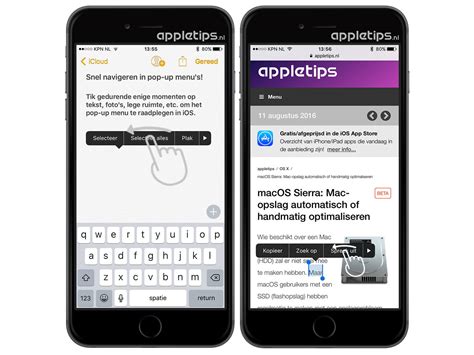 Navigeren In Ios Pop Up Menus Voor Iphoneipad Appletips