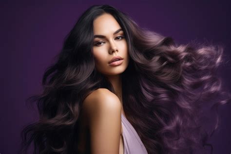 Premium Ai Image Portrait Of A Beautiful Woman With Long Wavy Hair