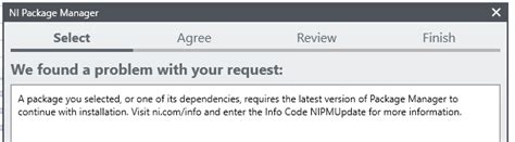 Solved Teststand 2019 F4 Installer Error Message Says Need Latest Package Manager But Is