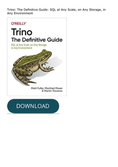 Epub Download Trino The Definitive Guide Sql At Any Scale On Any