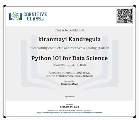 kiranmayee kandregula on linkedin python101 datascience ibmdeveloperskillsnetwork