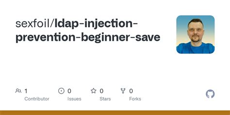 Github Sexfoilldap Injection Prevention Beginner Save