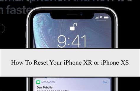 How To Reset IPhone XR Or IPhone XS AppleToolBox