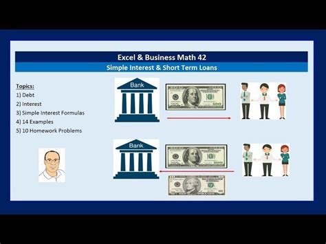 Free Video Excel And Business Math Simple Interest Calculations