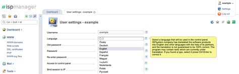 How To Change A Language Of A Control Panel Fozzy Hosting Knowledge Base