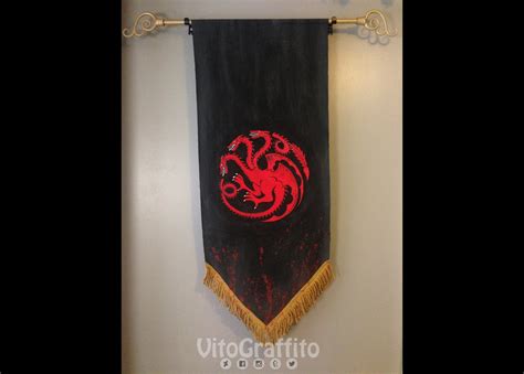 Game Of Thrones House Targaryen Banner