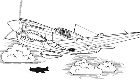 Dibujo De Avión De Combate Para Colorear Y Pintar 52266